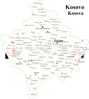 Harta e Rep. se Kosoves – Shqiperia.com